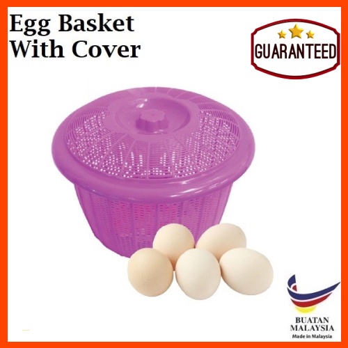 Best Buy [ Local Ready Stocks ] Plastic Egg Basket With Cover Bakul ...