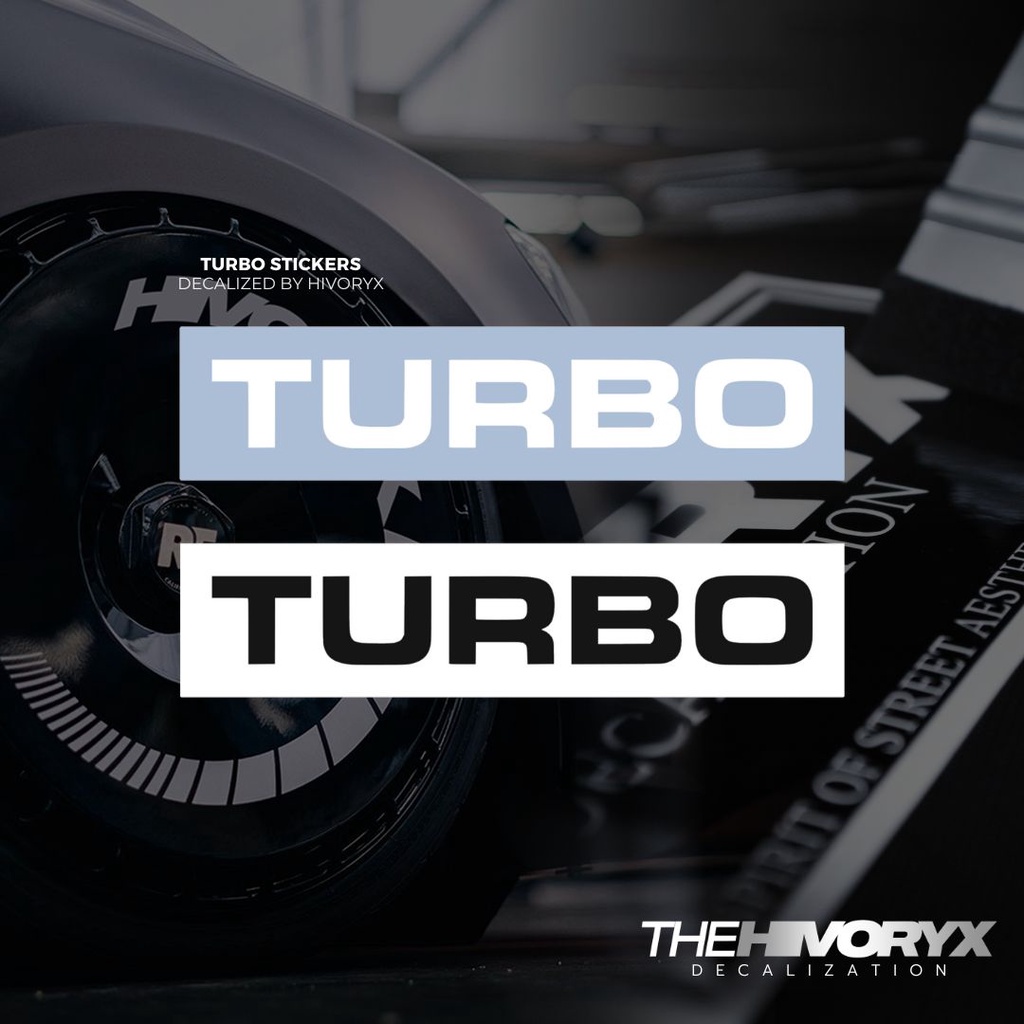 「TURBO」TURBO SERIES CAR DECAL AUTOMOTIVE DIE-CUT VINYL STICKER ...