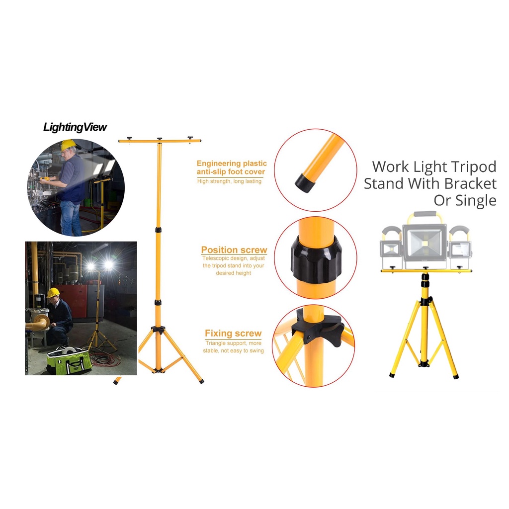 Lemax FLS-1.5m Telescopic Spotlight Tripod Stand for Work Site ...
