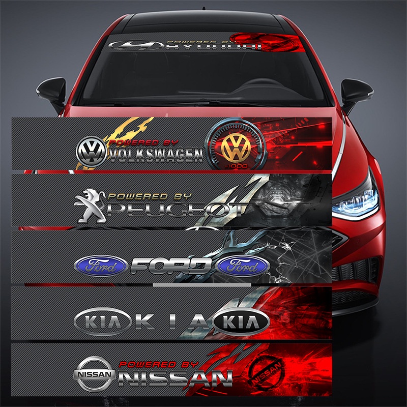 1 Piece Universal Accessories Car Front Windshield Sticker and rear ...
