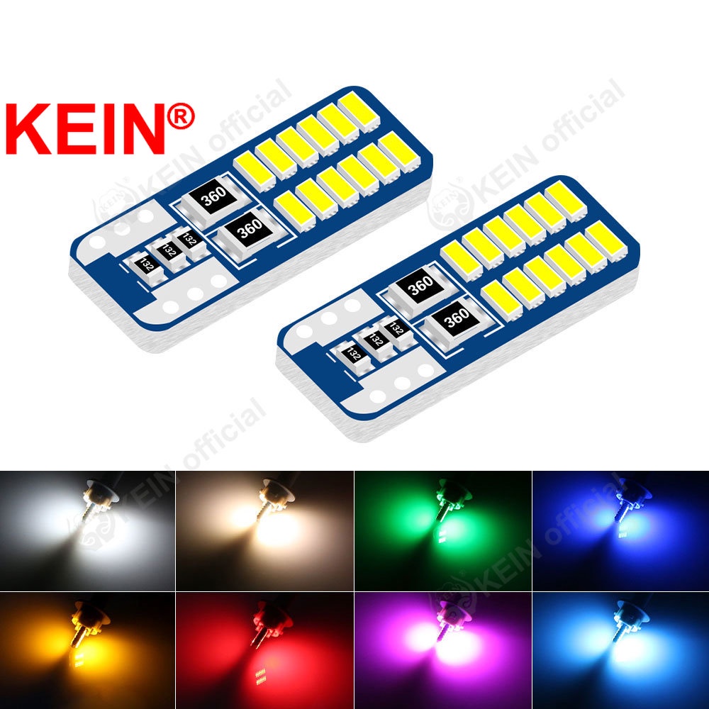 KEIN 2PCS 24SMD T10 Led Bulb W5W Car Interior Dome Light 194 168 501 Car License Plate Map ...