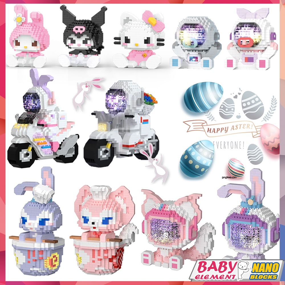 Nano Blocks cartoon character Sanrio building blocks Kuromi Creativity ...