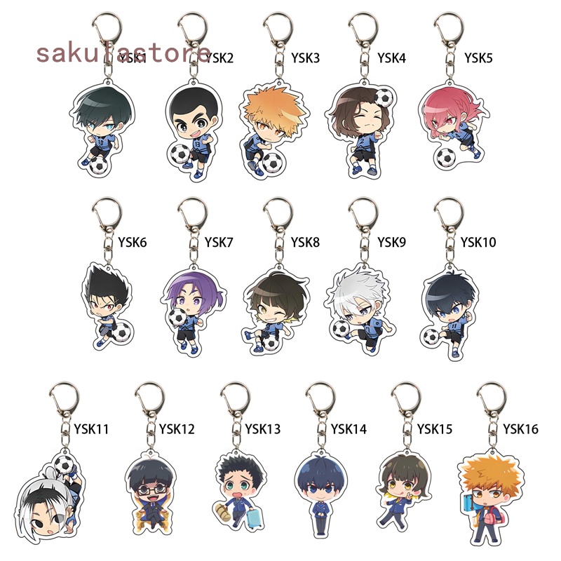 Anime Blue Lock Arcylic Keychain Cartoon Figure Isagi Yoichi Bachira ...