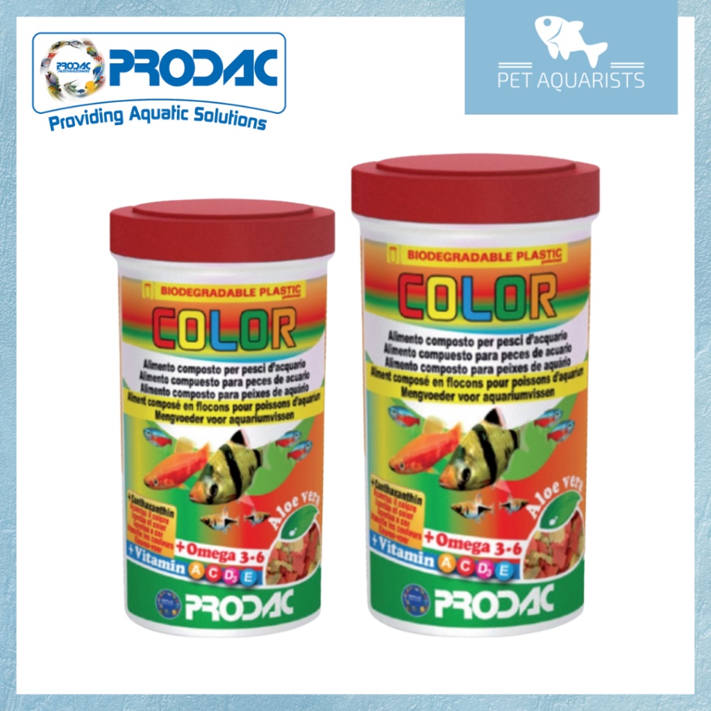 PRODAC Color + Canthaxanthin Fish Flake Food (20G 100ML / 50G 250ML ...