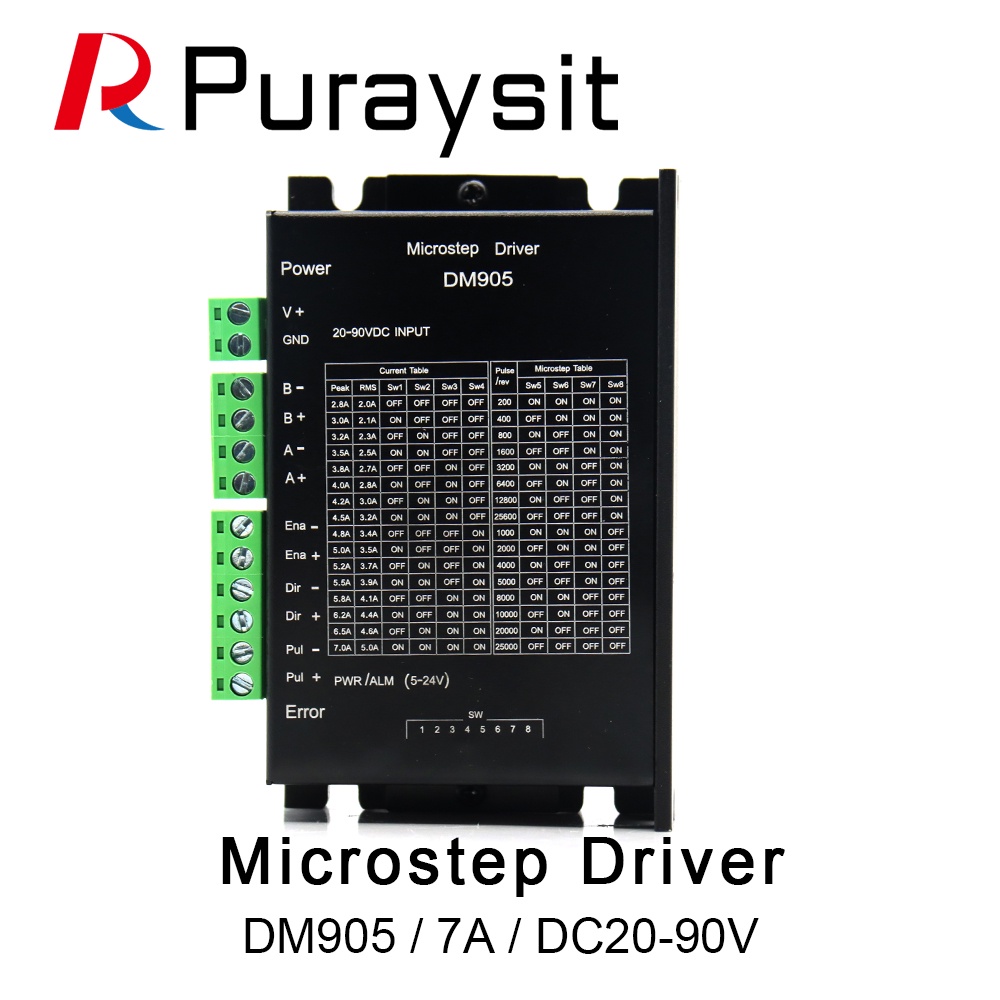 YTH Puraysit Step Driver DM905 7A DC20-90V Step Motor Suitable for 42/57/86 2Phase Motor ...