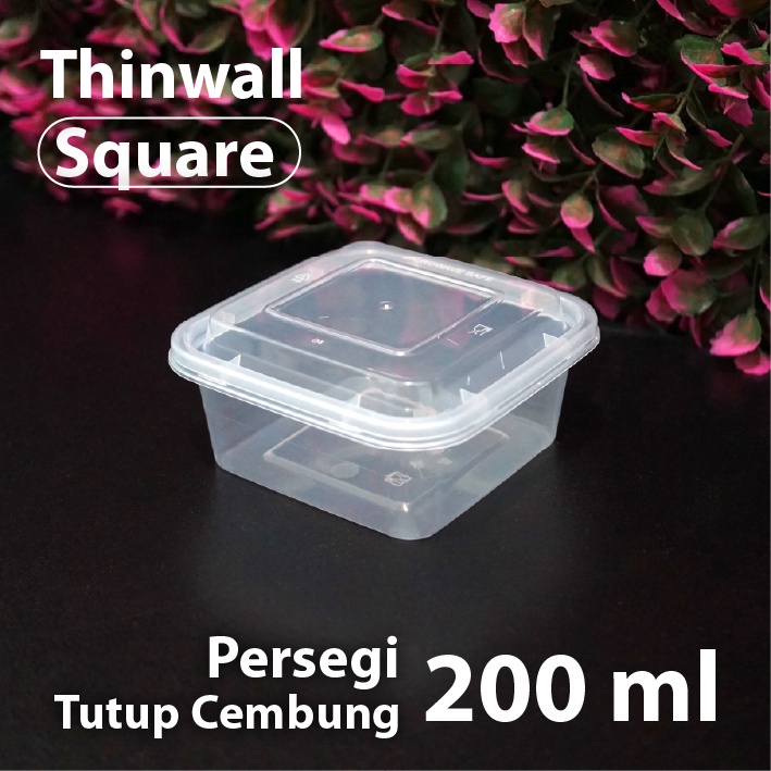 (Boss) 200ml DM Square Tissue - Convex Lid - SQ Square Container ...