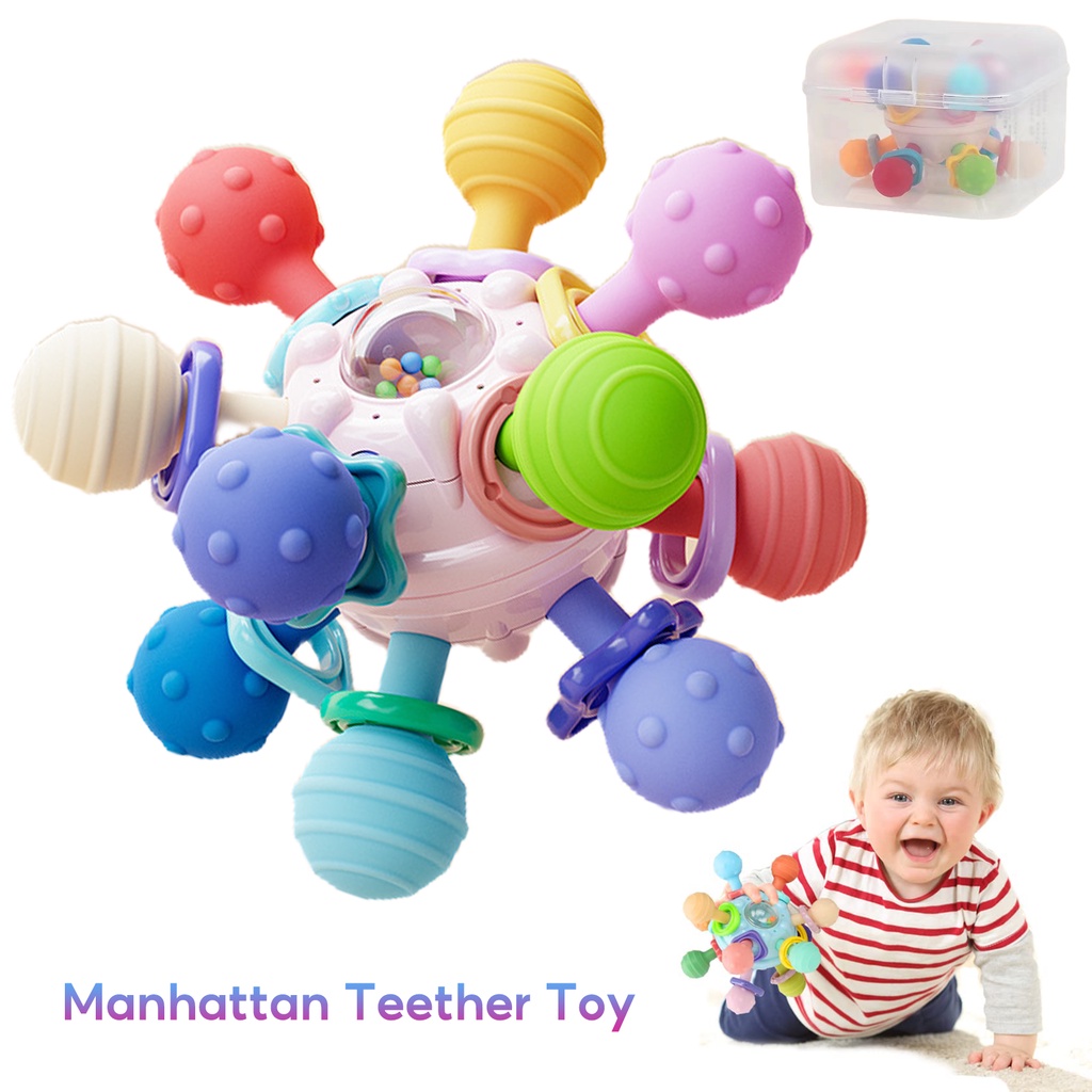 Baby Sensory Teething Teether Toys Manhattan Toy Manhattan Ball Rattle ...