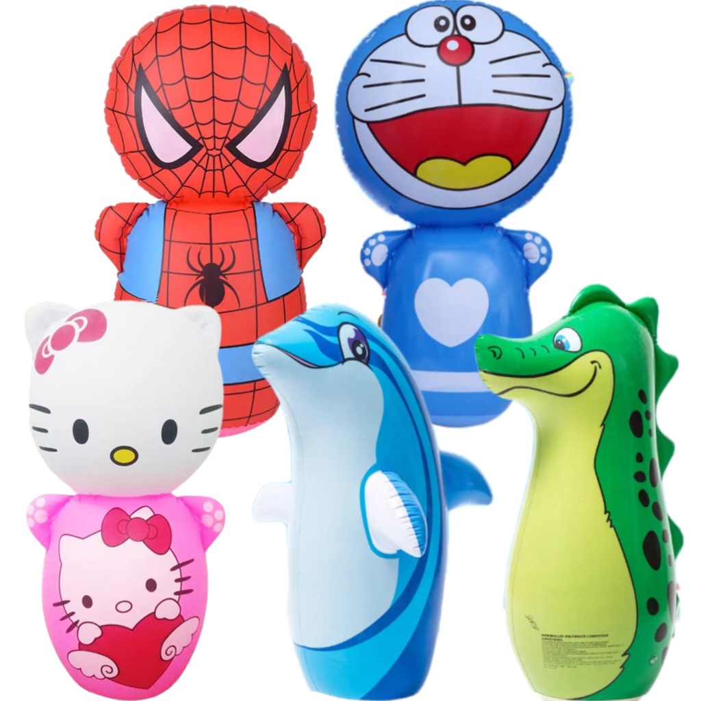 65cm Inflatable Tumbler Cartoon Beach Pool Float Swimming Ring Pool ...