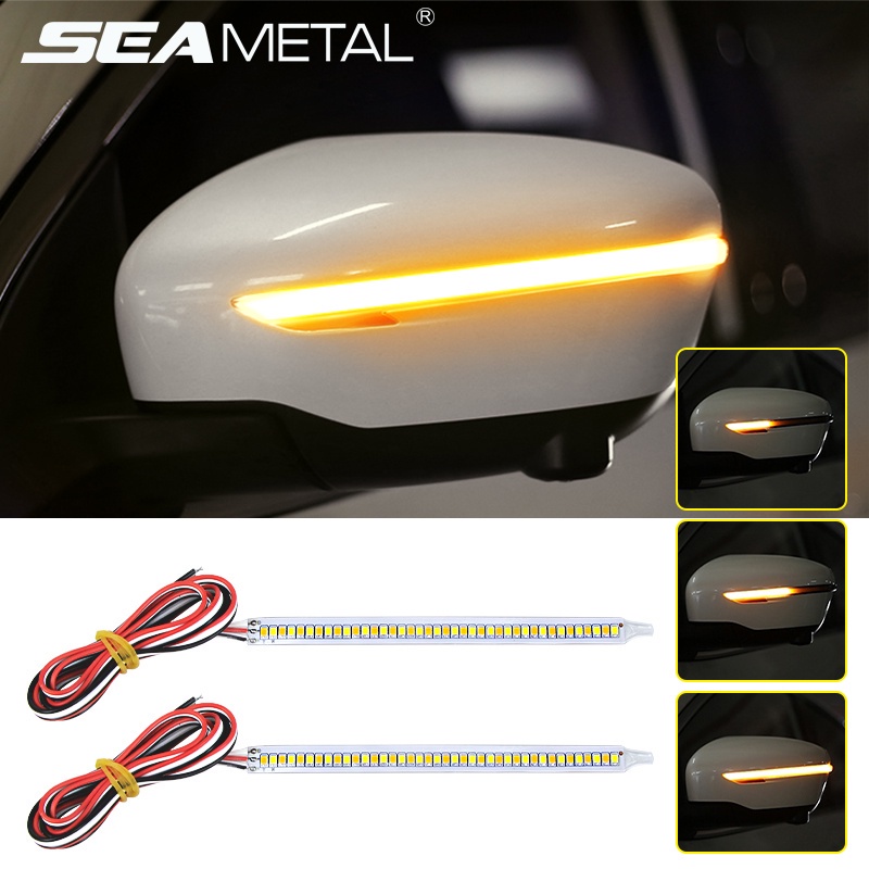 SEAMETAL Car Rear View Mirror Indicator Turn Signal Light Universal ...