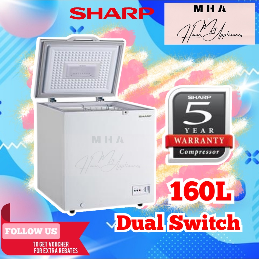 SHARP 110L/160L/220L/310L/510L Chest Freezer 2-in-1 Dual Function ...