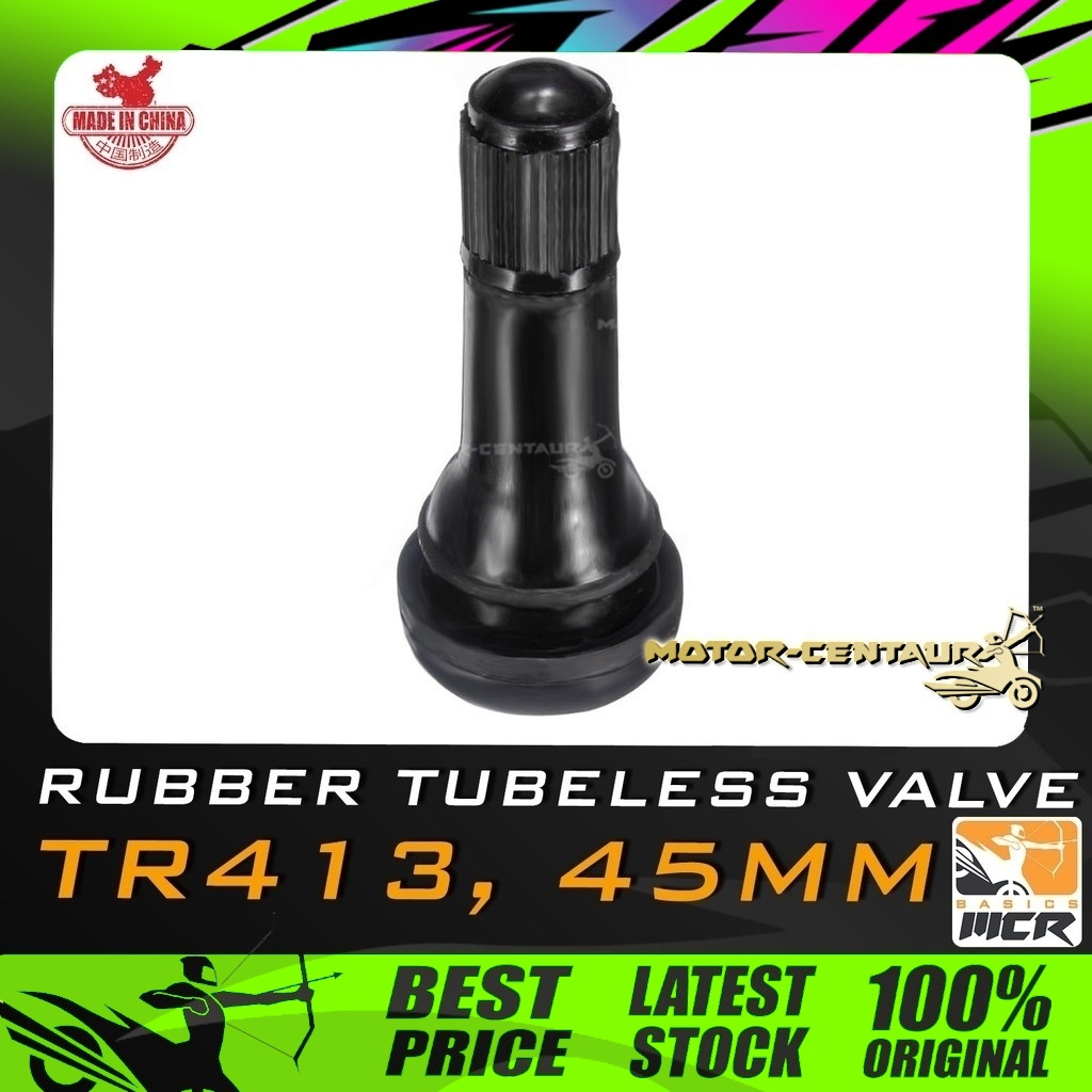 KEPALA TIUB MCR RUBBER TYPE MOTORCYCLE TUBELESS TYRE VALVE STEM TR413 ...