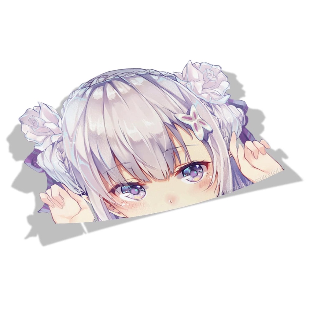 Emilia | Re:Zero | Peeker - Peek - Anime Vinyl Stickers | Shopee Malaysia