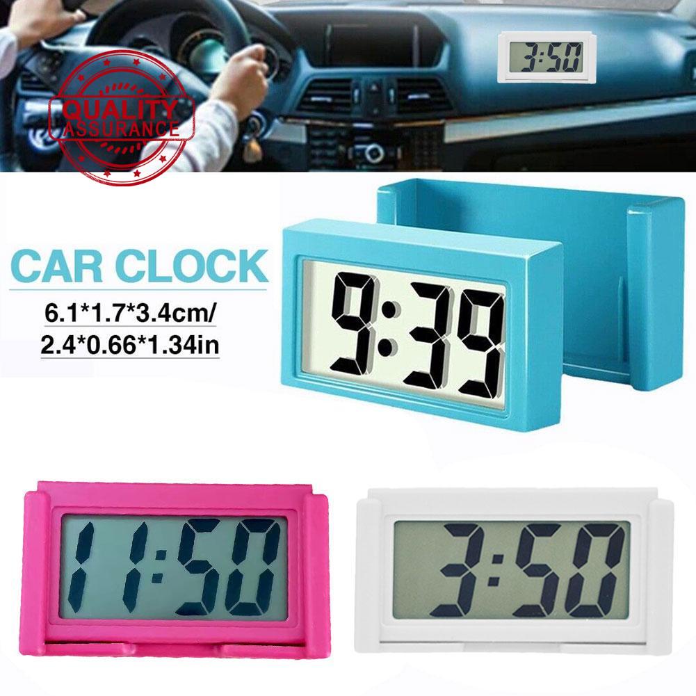 Mini Car Dashboard Digital Clock Vehicle Self-Adhesive Clock With LCD ...
