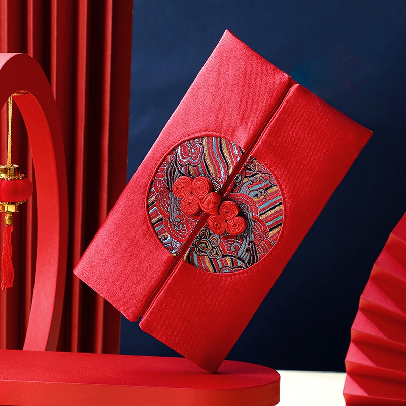 Fabric Red Envelope Embroidery Creative Ten Thousand Yuan Fabric Red ...