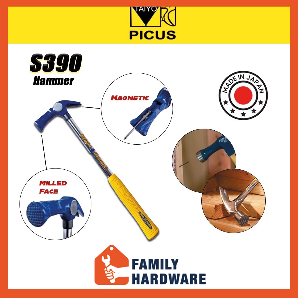 TAIYO PICUS S390 High Quality Hammer Made in JAPAN s 390 28 x 390mm ...