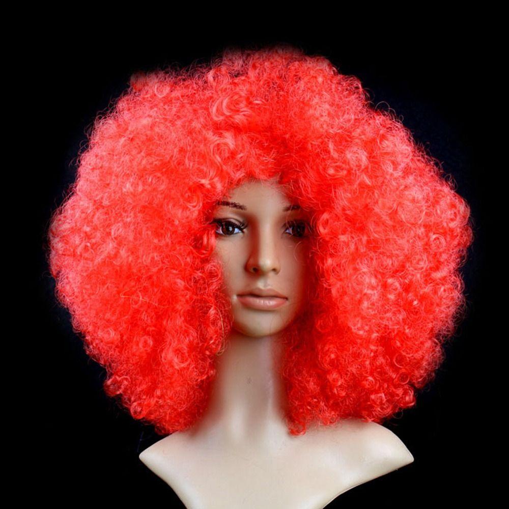 KUNHEV Black Afro Curly Wig Fashion Carnival Party Gift Props Halloween ...