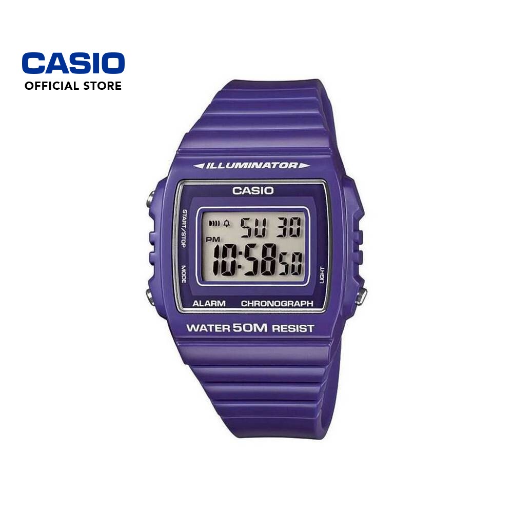 Casio General W-215H-6AV Purple Resin Band Unisex Youth Watch | Shopee ...