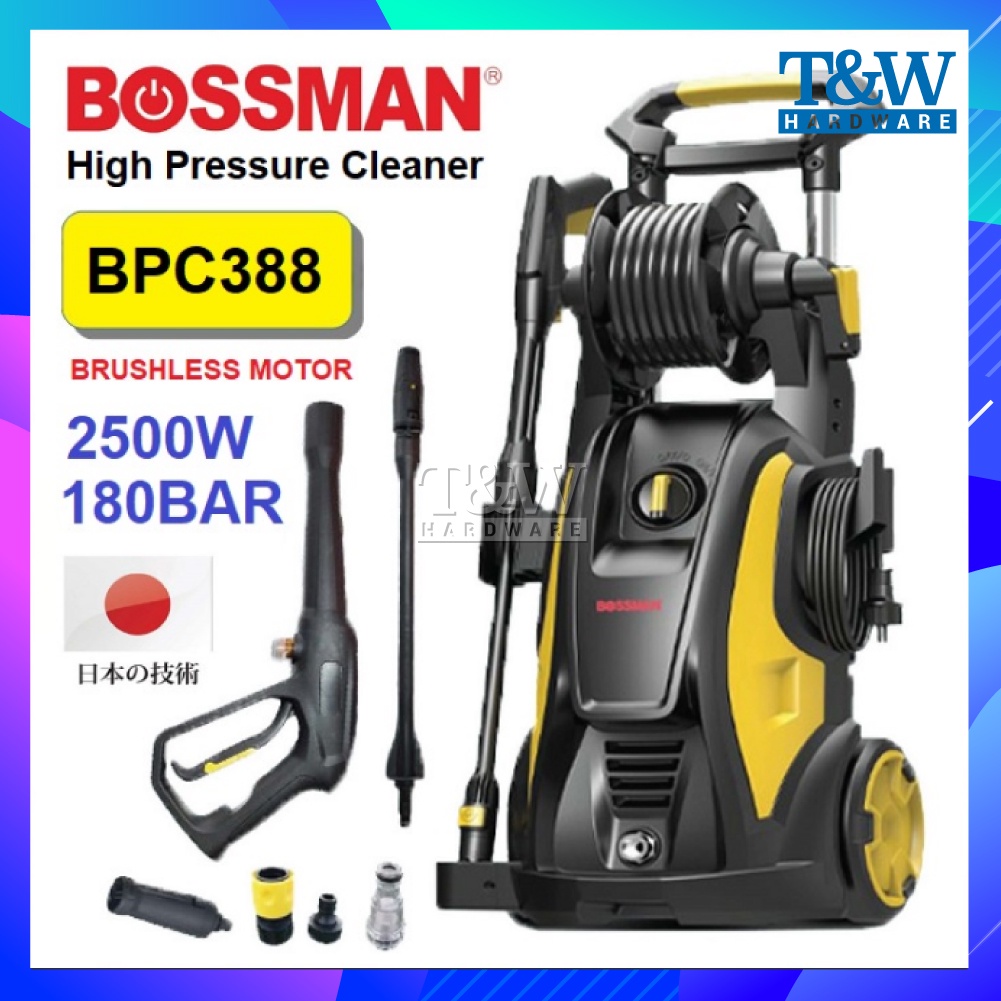 BOSSMAN 2500w High Pressure Washer 180 Bar BPC388 Brushless Motor Induction Motor | Shopee Malaysia