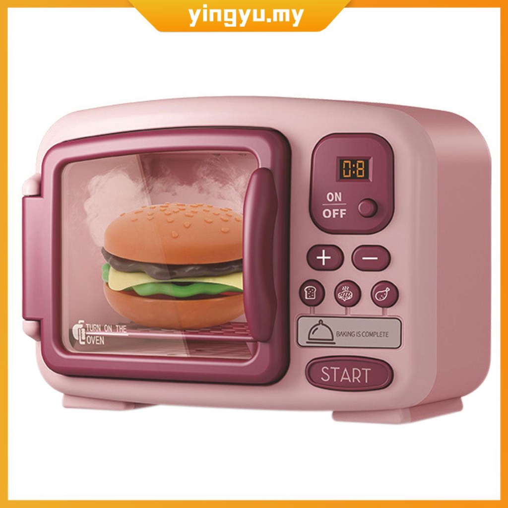 Kitchen Microwave Oven Toy Set Simulation Microwave Oven Cooking Kids ...