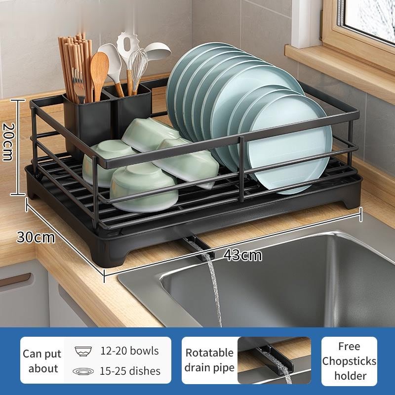 Rak Pinggan Mangkuk Singki Sudu Cawan Dish Rack Auto Drainer Tray ...