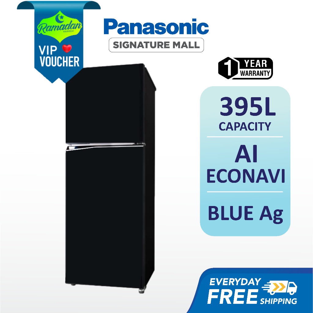 PANASONIC NR-TL381 395L INVERTER ENERGY SAVING 2-DOOR TOP FREEZER ...