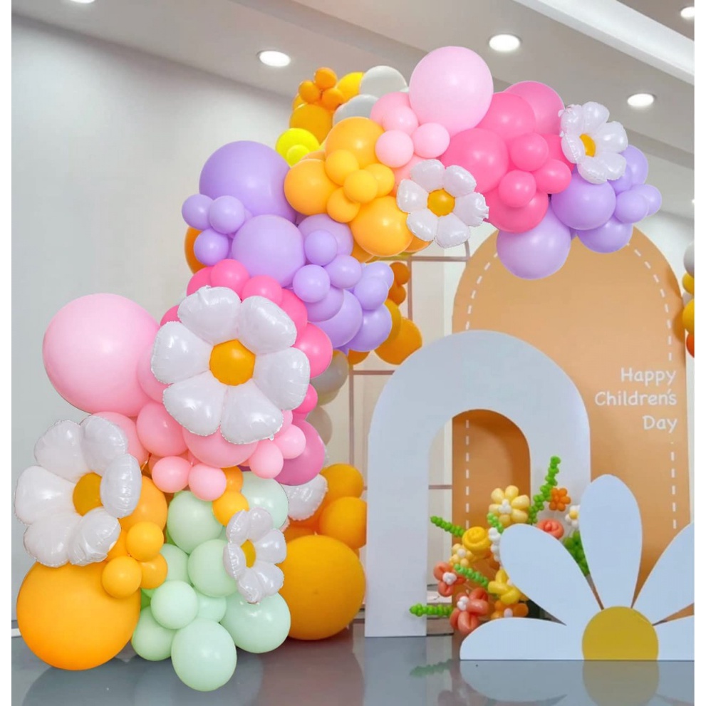 Daisy Balloon Garland Little Girl's Birthday Arch Set, Daisy Party ...