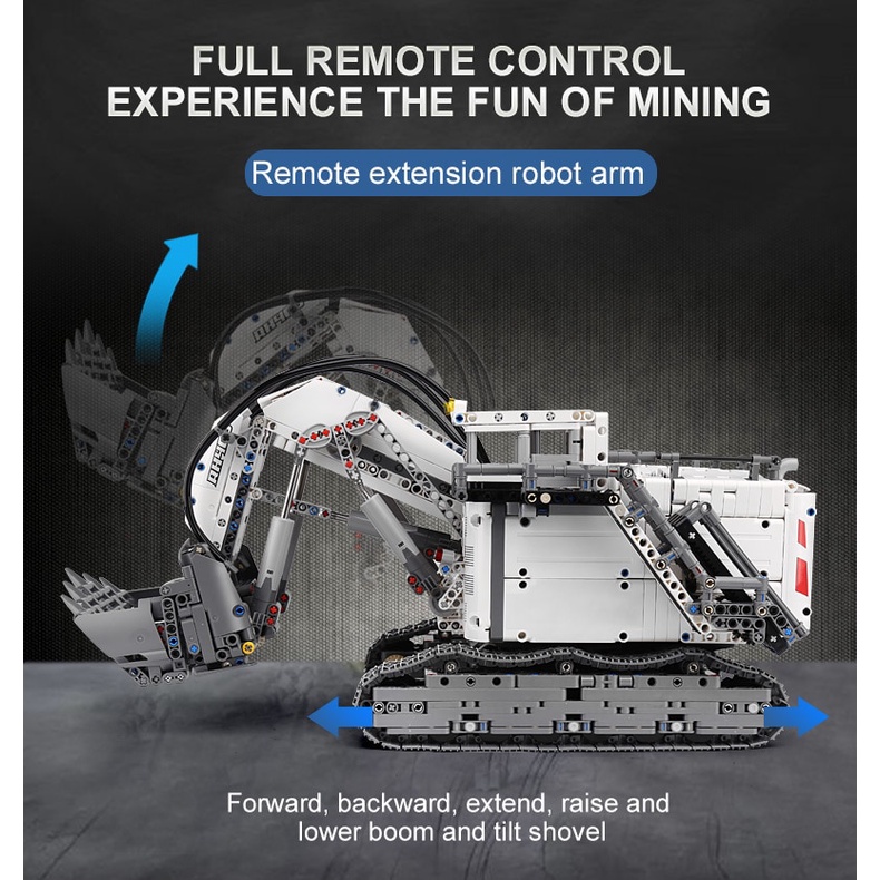 Mould King 13130 Technic RC Liebherr Terex RH400 Mining Excavator - MOC ...