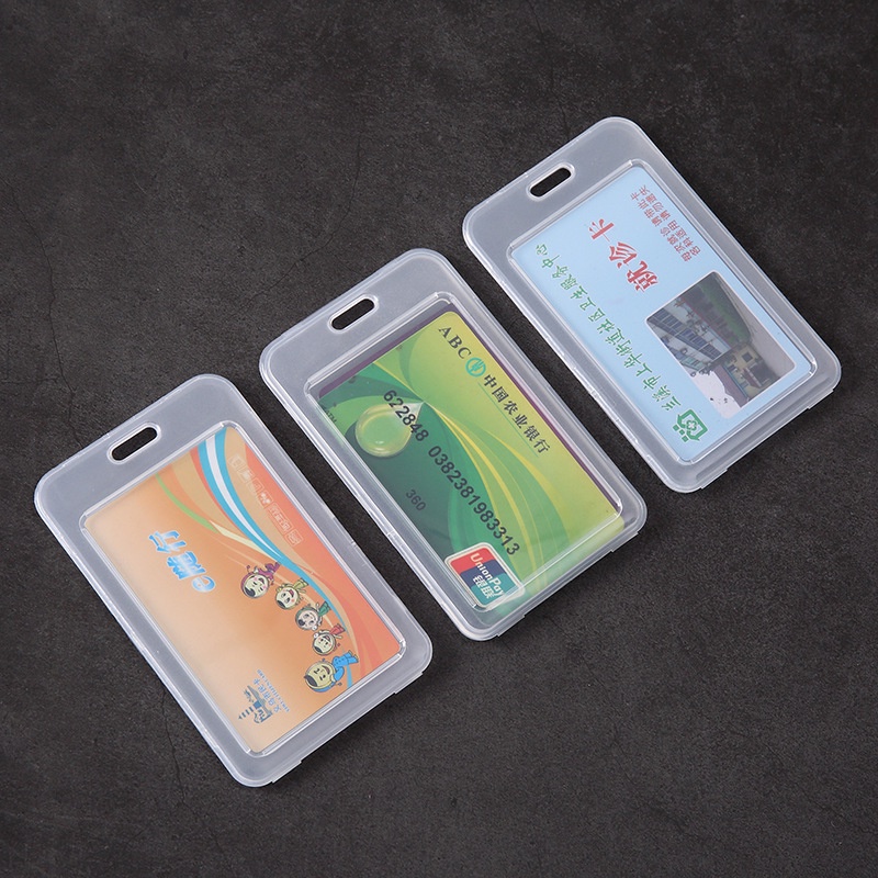 Transparent ID Card Holder IC Card Holder Bus Card Student ID Plastic ...