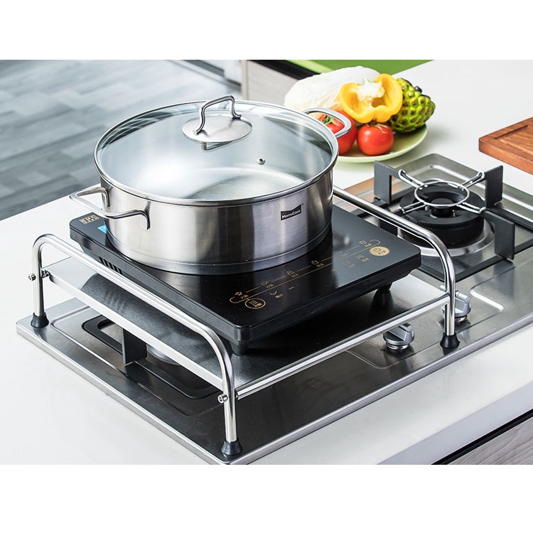 Stainless steel Gas Stove Stand induction cooker Shelf Kitchen Electric ...
