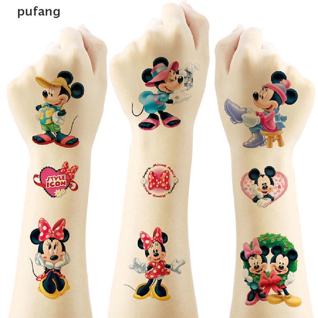 pu Disney Classic Cartoon Character Mickey Minnie Tattoo Stickers for ...