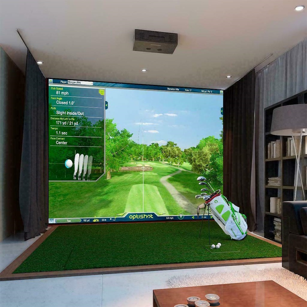 Golf Simulatorustomize any size Indoor Golf Simulator Impact Screen Gym ...