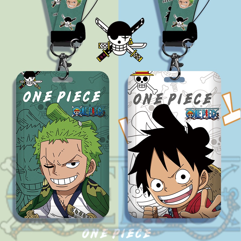 One Piece Anime Card Cases Card Lanyard Badge ID Cards Holders Neck ...