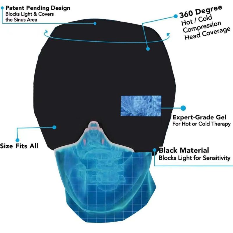 Cold Therapy Headache Relief Cap Flexible Ice Compress Headache Hat ...