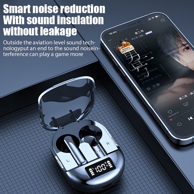 K40 TWS Wireless Bluetooth5.3 Earphones Digital Display Noise ...