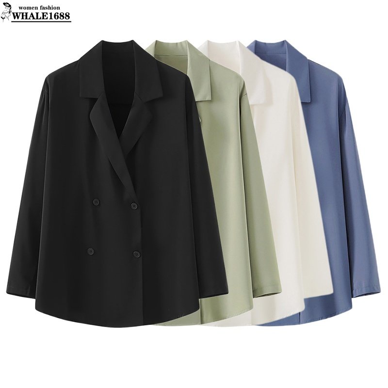 【READY STOCK】Chiffon Small Suit Jacket Female Thin Summer Design Sense ...