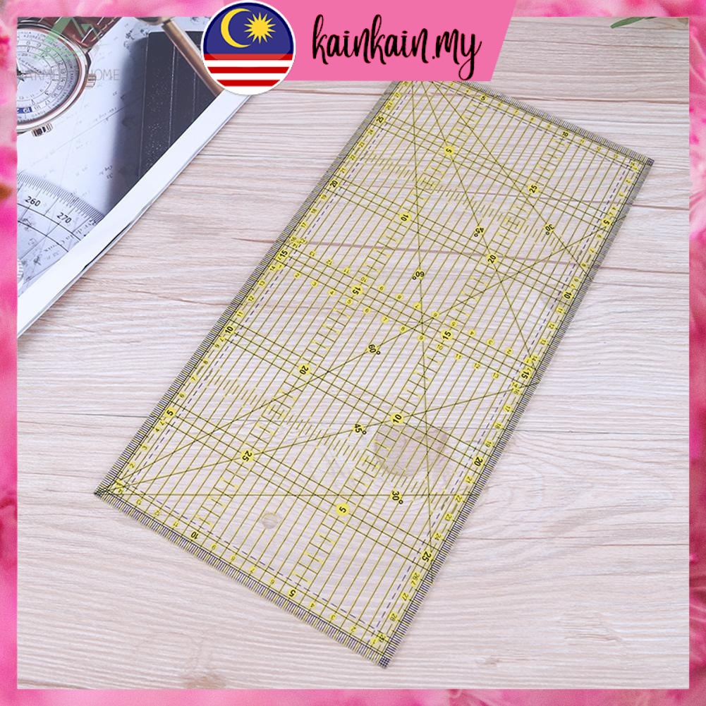 30X15 cm Clear Acrylic Quilt Ruler Patchwork Acrylic Sewing Rulers ...