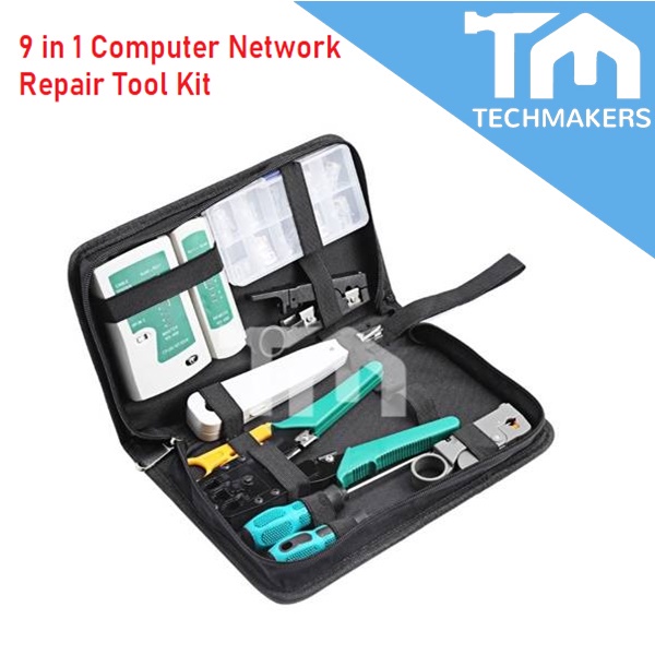 9in1 Computer Network Repair Tool Kit LAN Cable Tester Wire Cutter ...