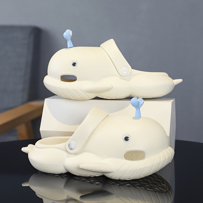 Women Whale Slippers Open Toe Summer Funny Bedroom Animal Slippers ...