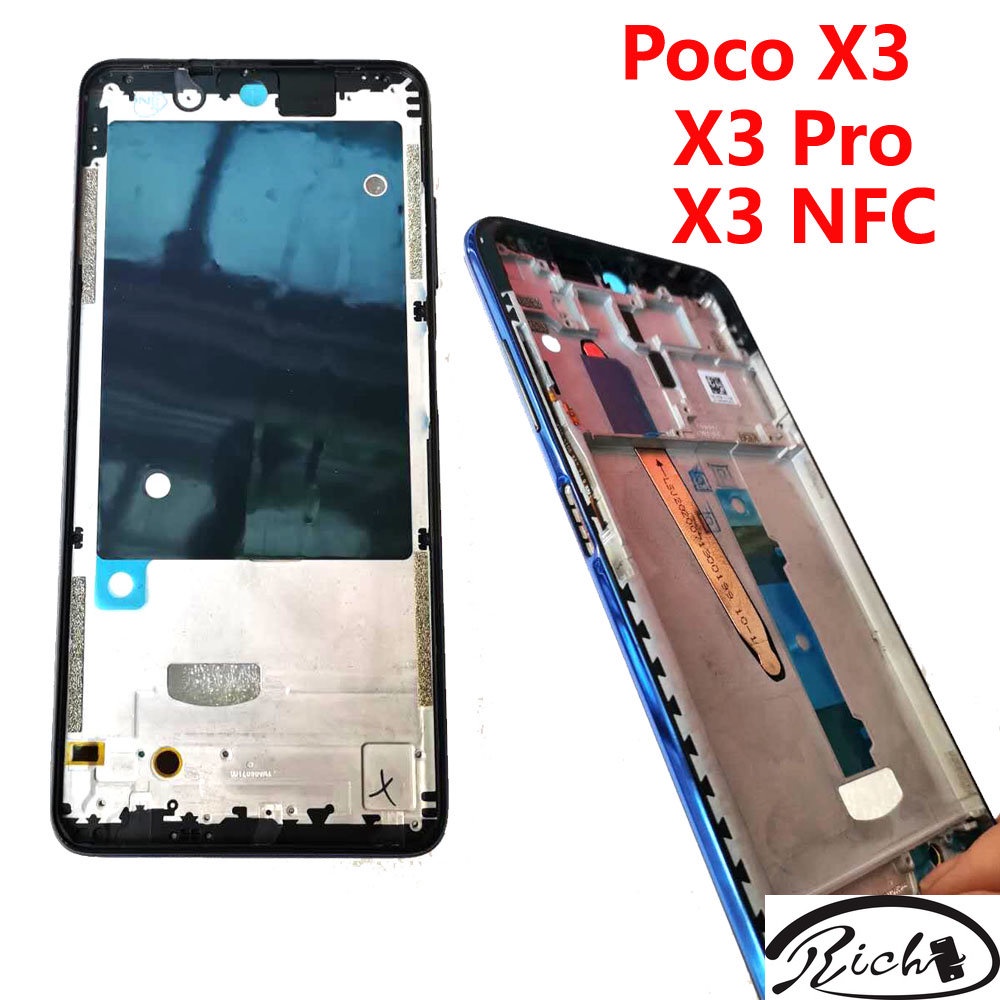 For Xiaomi Poco X3 NFC Middle Frame Plate Housing Bezel For Poco X3, X3 ...