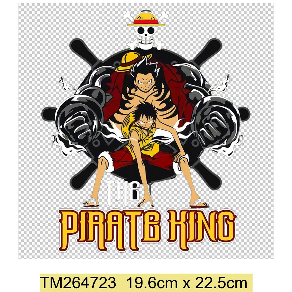 One Piece Luffy Print Patch Iron on Transfer for Clothing DIY Japanese ...