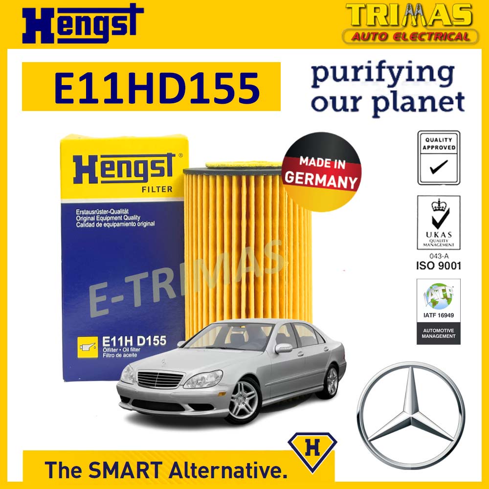 HENGST Oil Filter Mercedes-Benz S-Class W220 Engine M112 M113 M137 ...