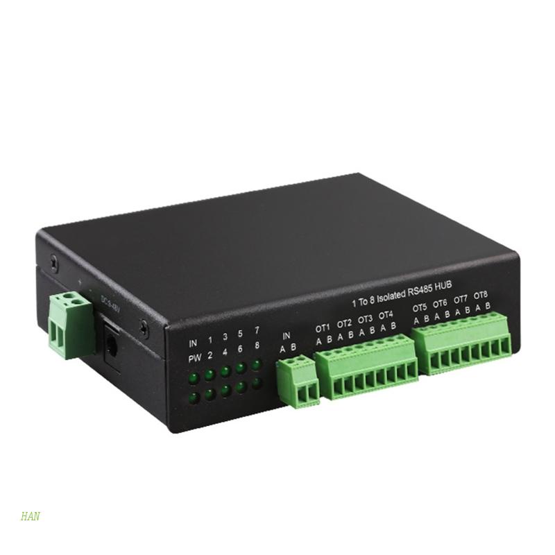 HAN 8-port 485 Hub 1 to 8 RS485 Splitter 485 Docking Station Industrial Grade optically Isolated ...