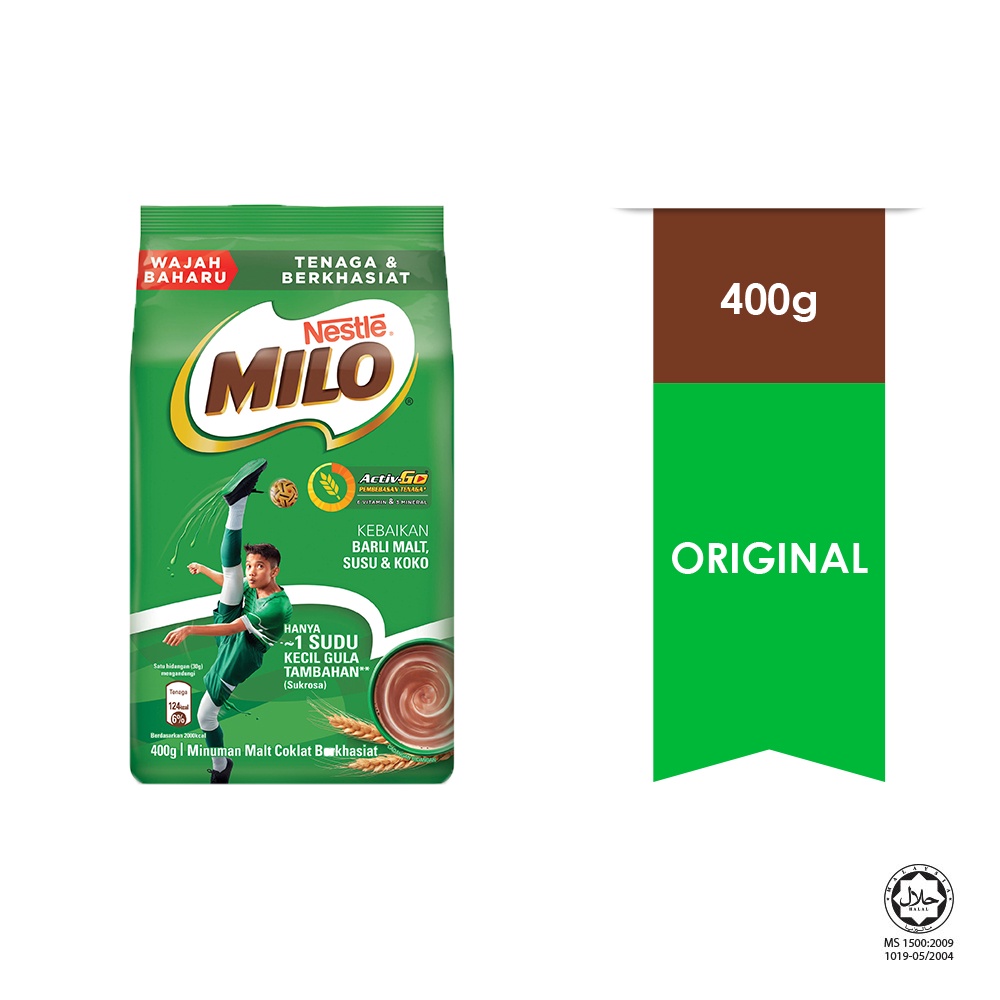 NESTLÉ MILO ACTIV-GO CHOCOLATE MALT POWDER Soft Pack 400g | Shopee Malaysia