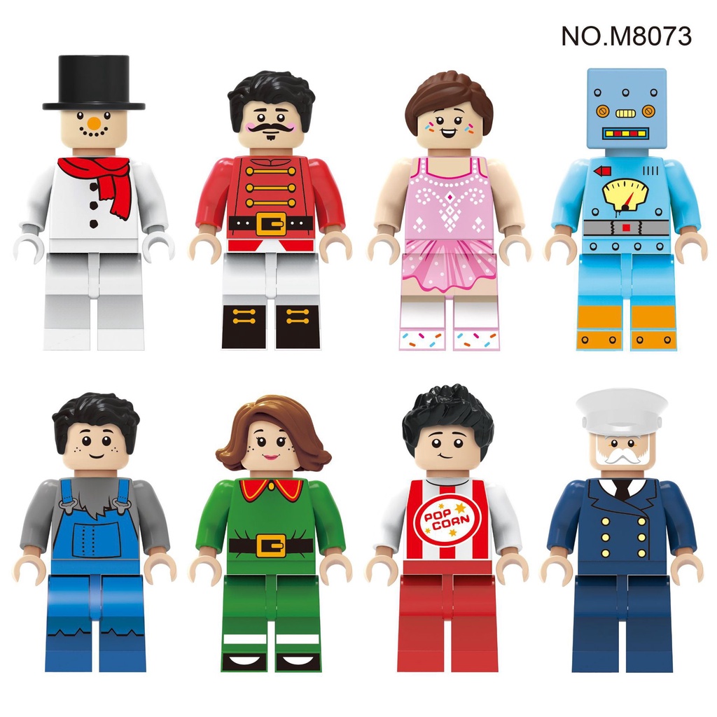 8pcs/set Professional Conductor Gymnast Athlete Snowman Robot Building ...