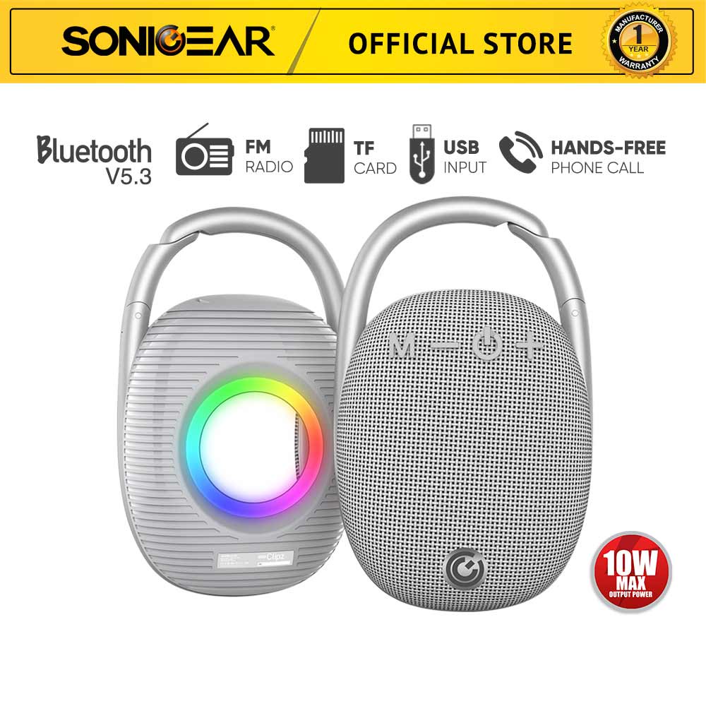 SonicGear SonicGo Clipz Portable Bluetooth Handsfree Speaker, Bluetooth ...