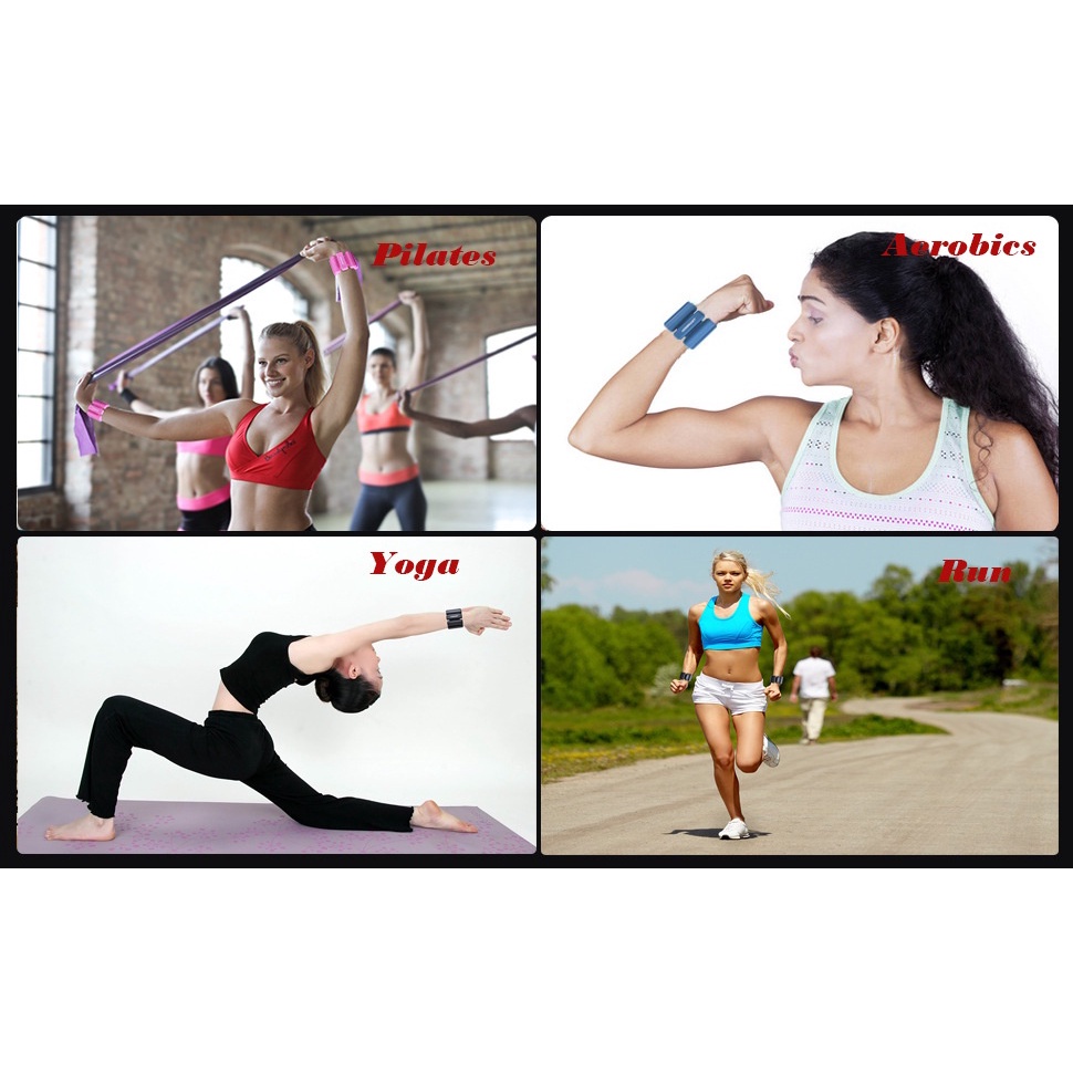 2pcs Weight Band 500/900G Weighted Wristband Sports Ankle Wrist Running ...