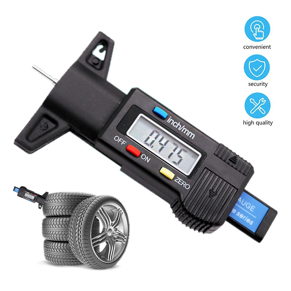 Happylife ETOPOO Digital Car Tyre Tire Tread Depth Gauge Meter Auto Tire Wear Detection ...