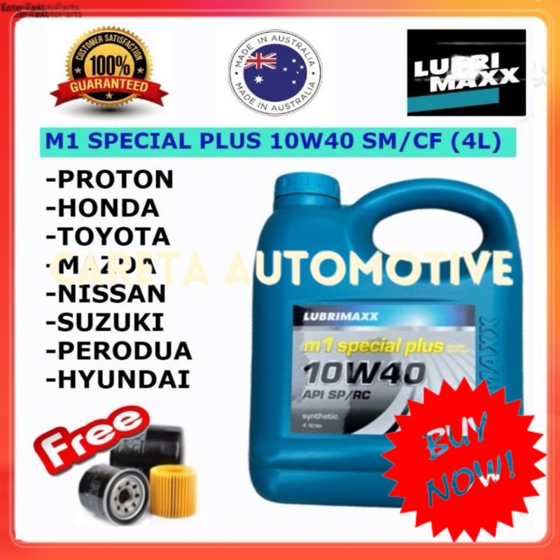 LUBRIMAXX M1 SPECIAL 10W40 SM/CF 4L SEMI SYNTHETIC 201-004 | Shopee Malaysia