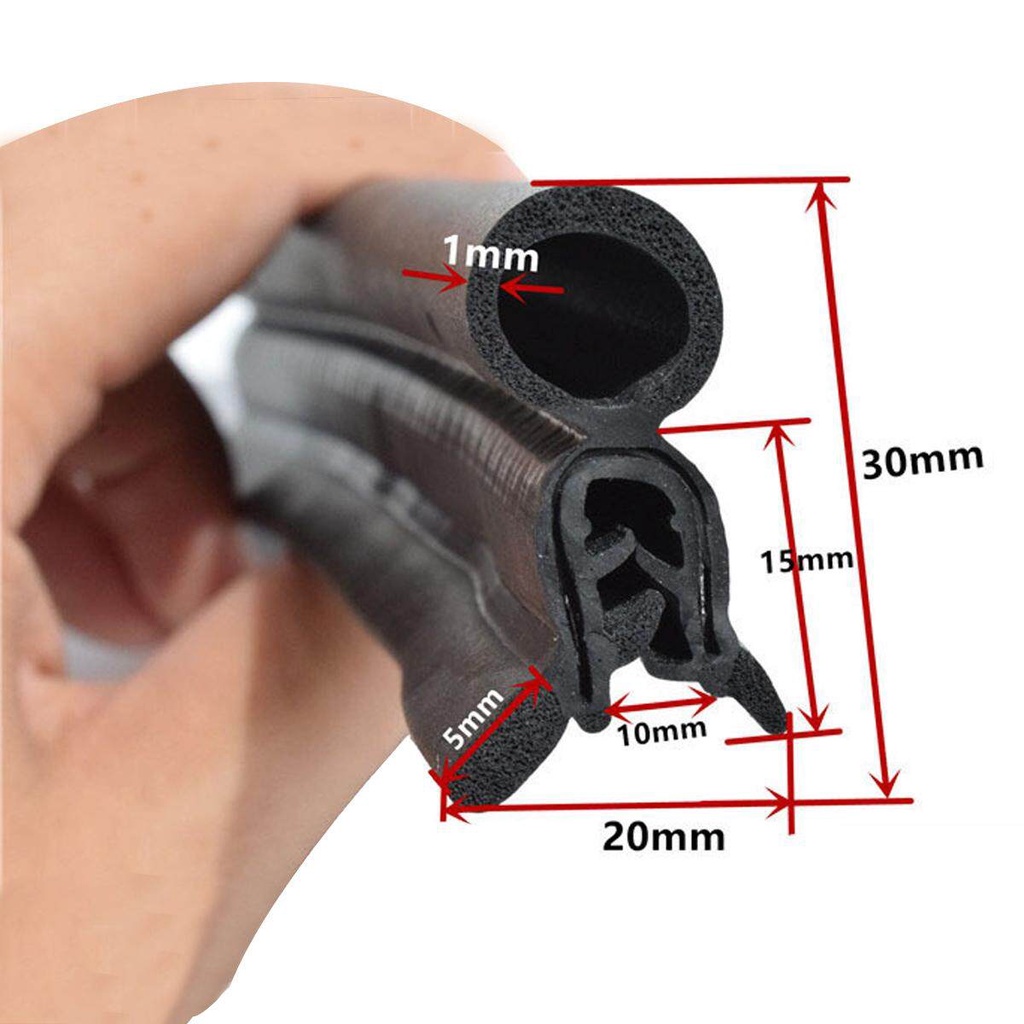 4m Car Sealing Strip Noise Insulation Rubber Seals Dust Anti-collision ...