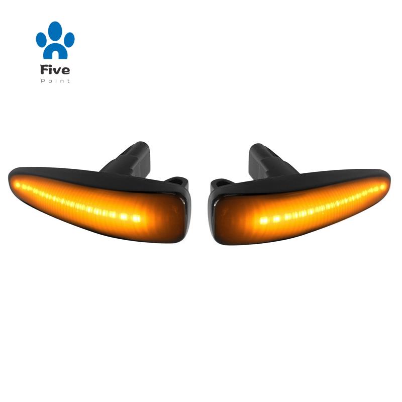 Smoked Lens Amber Full LED Dynamic Front Side Marker Lights for ...